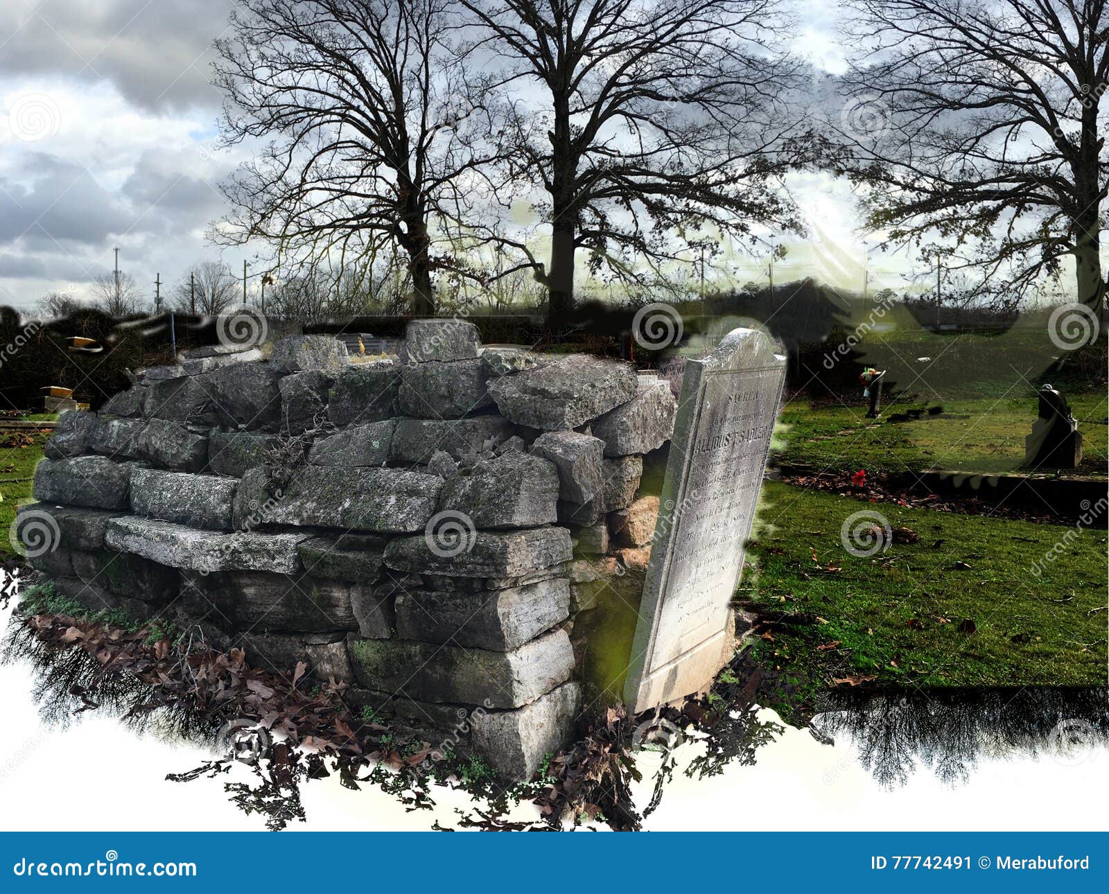 Old Grave Yard stock image. Image of gloomy, fall, focal - 77742491