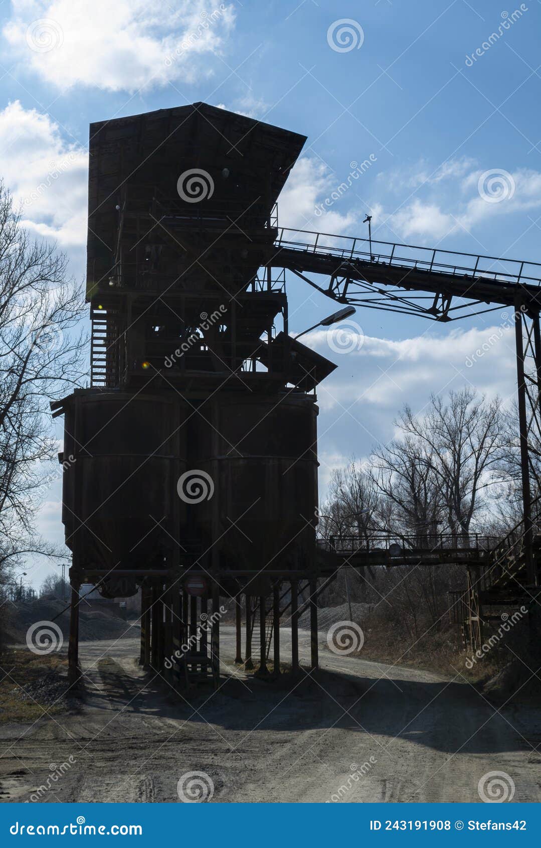 An Old Gravel Quarry. Mining and Quarrying Equipment Stock Photo ...