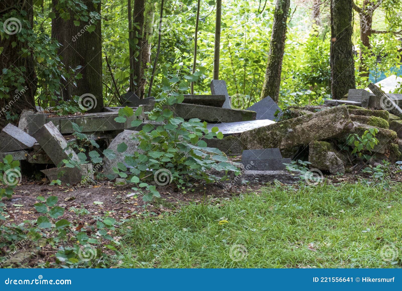 Old Gravestones, from Cleared Graves Stock Image - Image of bank ...