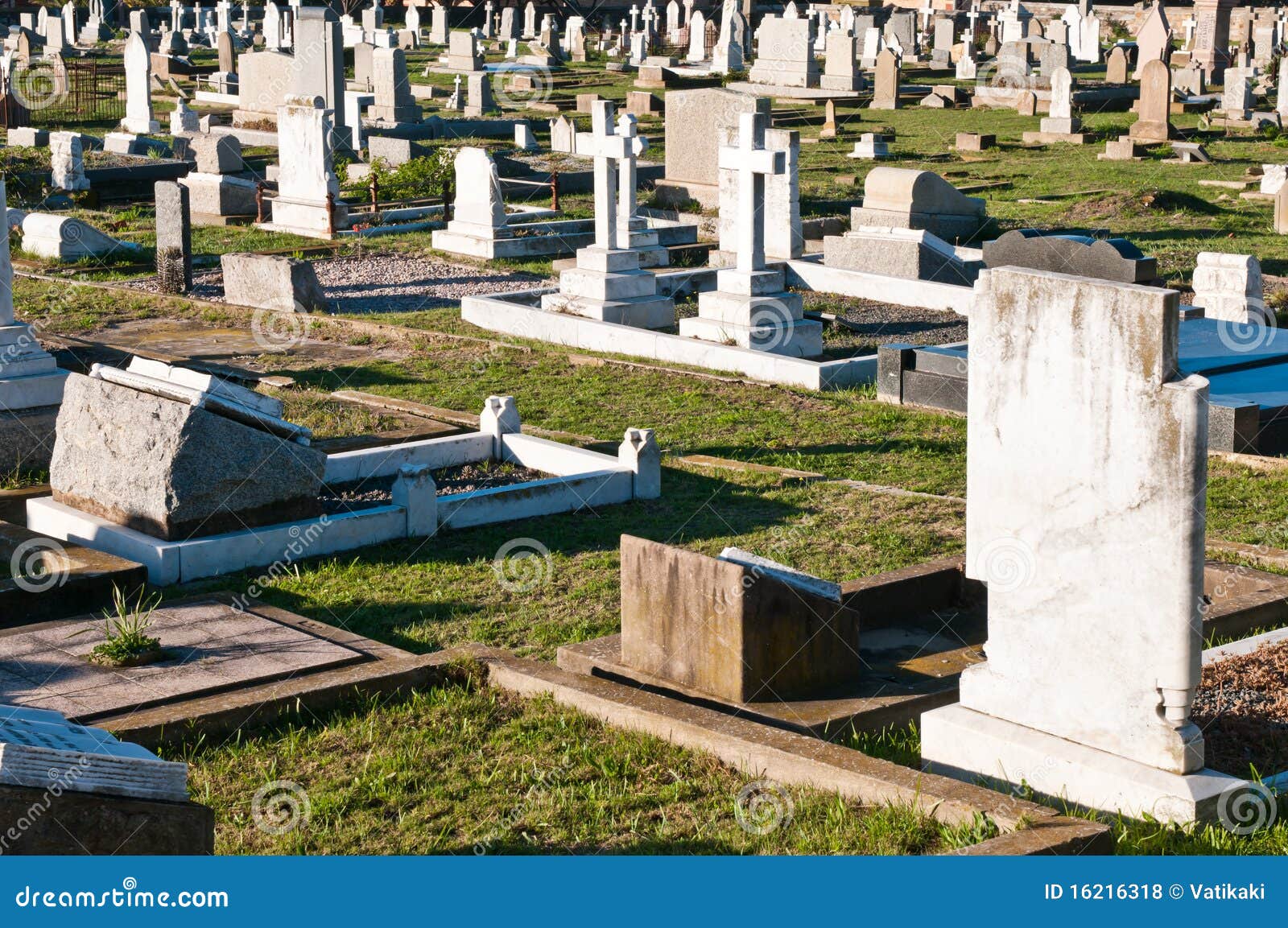 An old graveyard stock photo. Image of headstone, cross - 16216318
