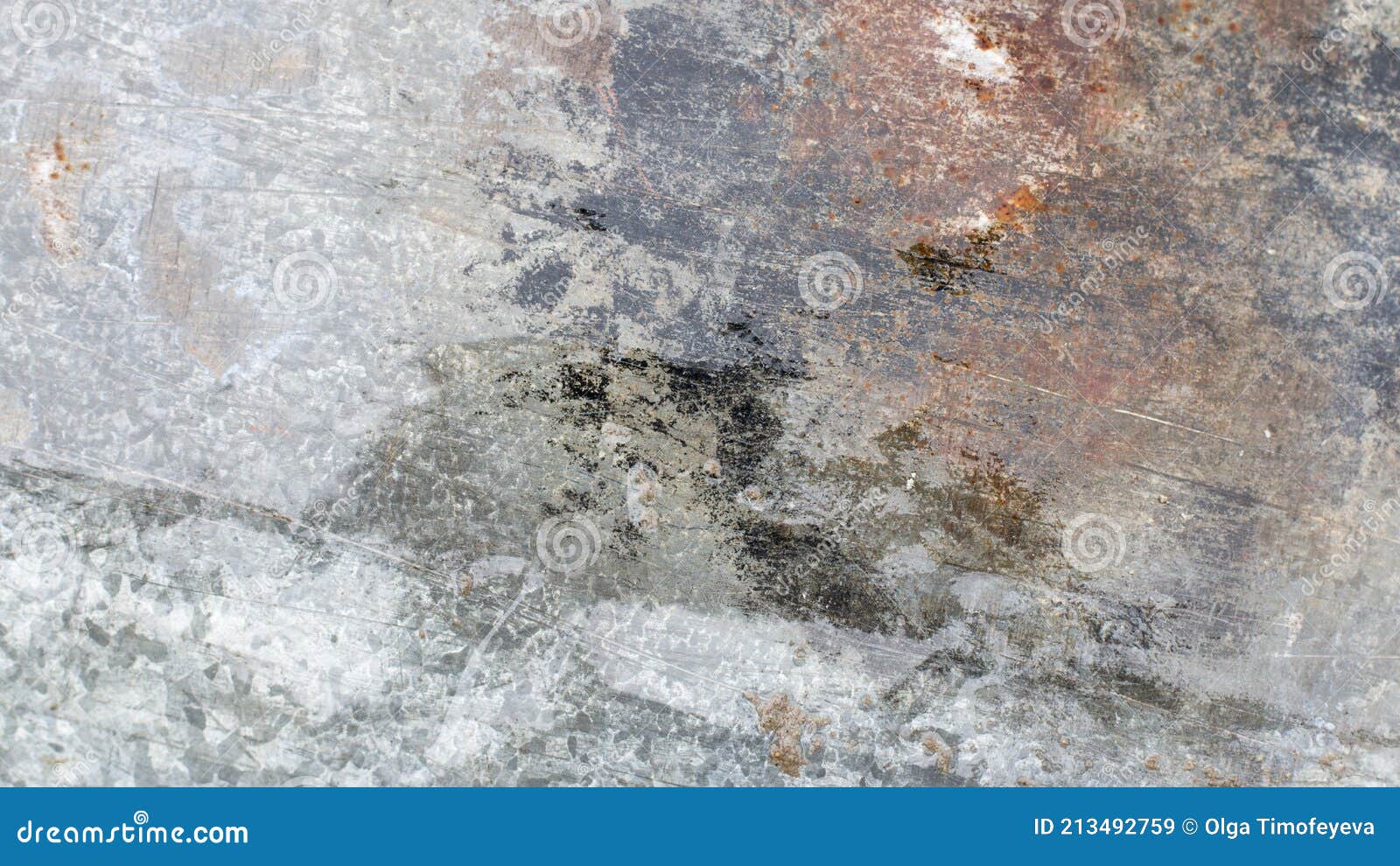 Background. Old Gray Metal Wall with Weathered Paint, Scratches and ...
