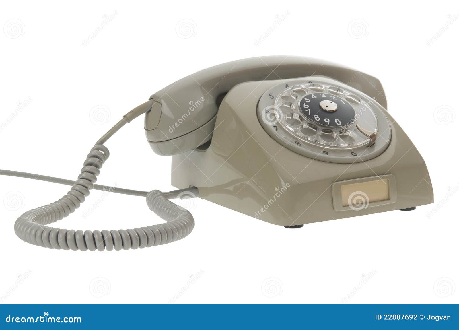 An Old Gray Vintage Rotary Style Telephone Stock Photo - Image of ...