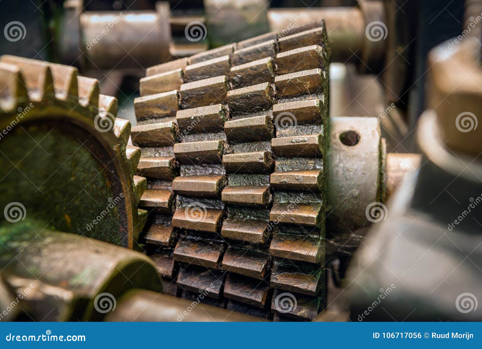 Old Greasy Gears from Close Stock Photo - Image of heavy, mechanical ...