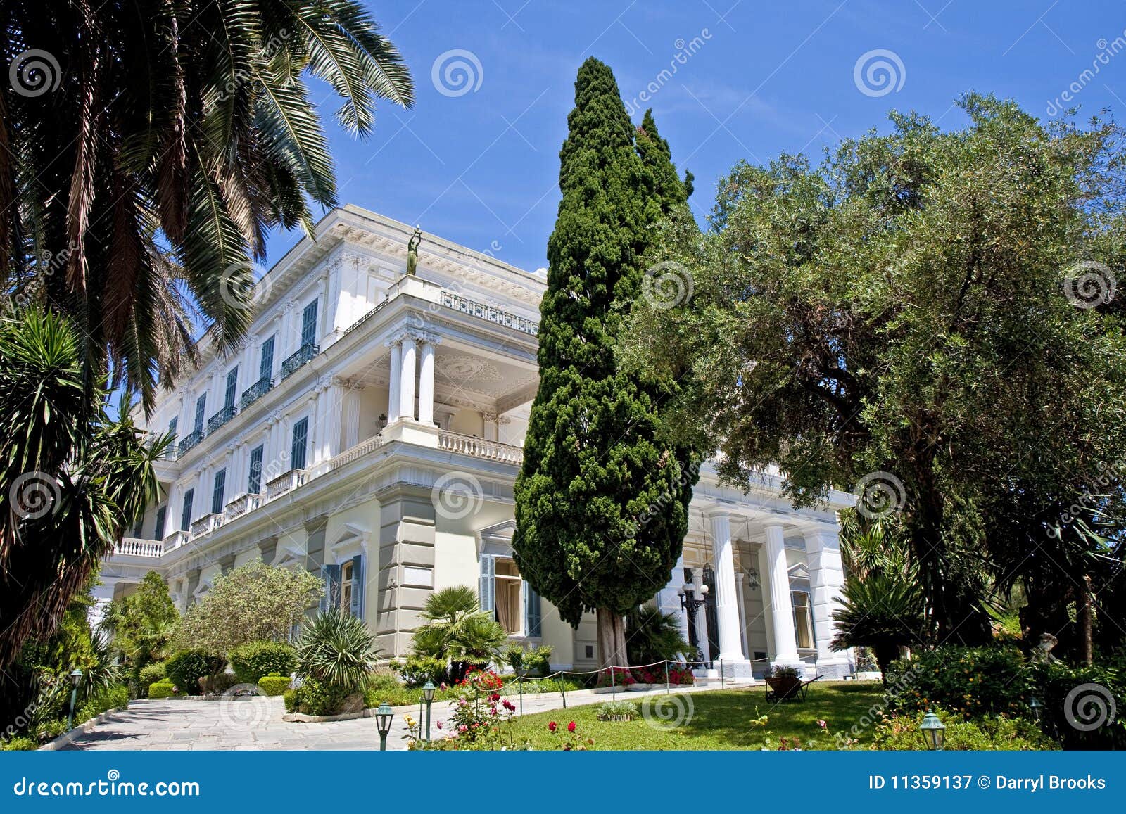 Old Greek Manion stock image. Image of hilltop, trees - 11359137
