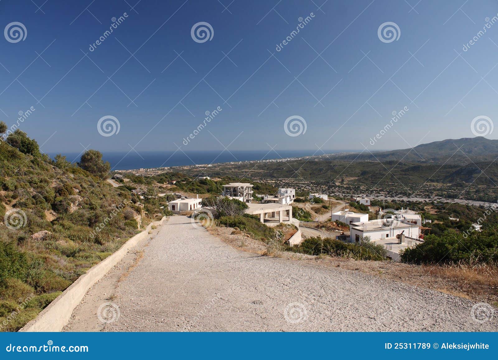 Old greek road stock image. Image of beauty, mediterranean - 25311789