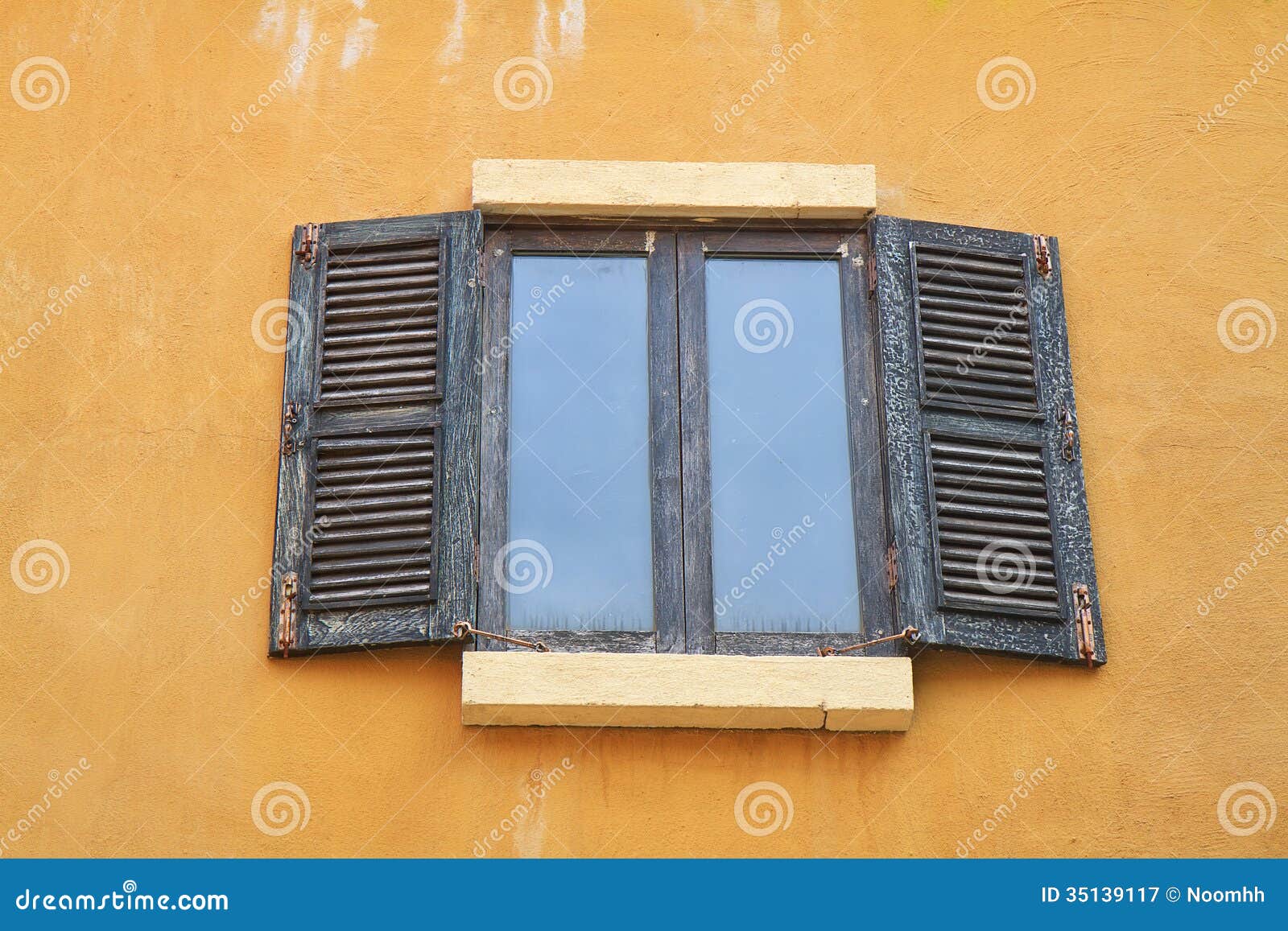 Old greek windows stock image. Image of architecture - 35139117