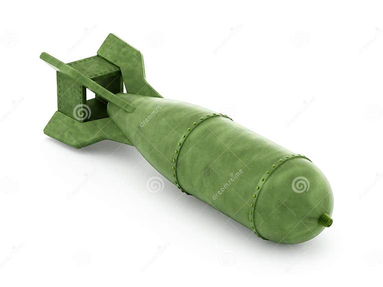 Old green bomb stock illustration. Illustration of white - 61497322