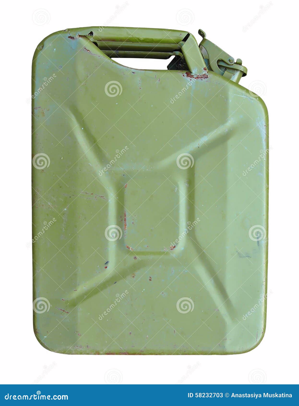 Old green fuel canister stock image. Image of fuel, isolated - 58232703