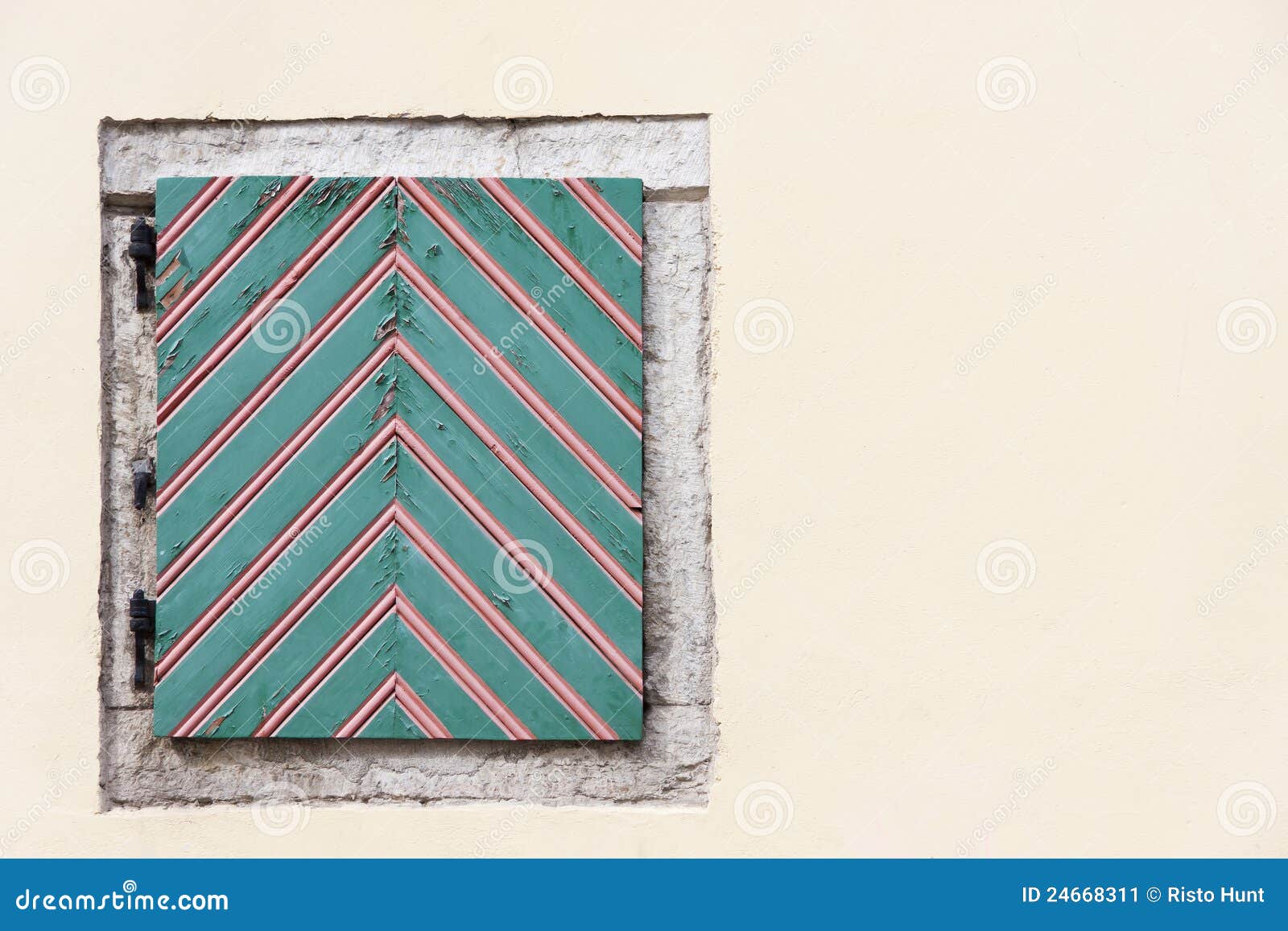 Old Green Hatch in a Yellow Wall Stock Image - Image of details, hinge ...