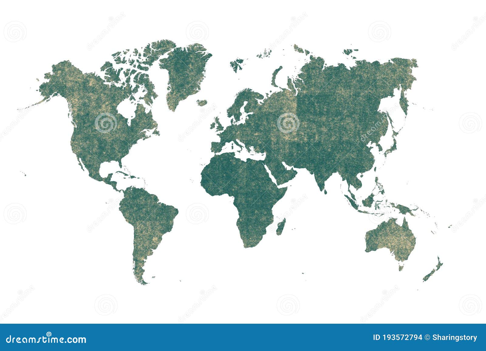 World Map Silhouette. Digital Simple Map In Flat Style. Vector ...