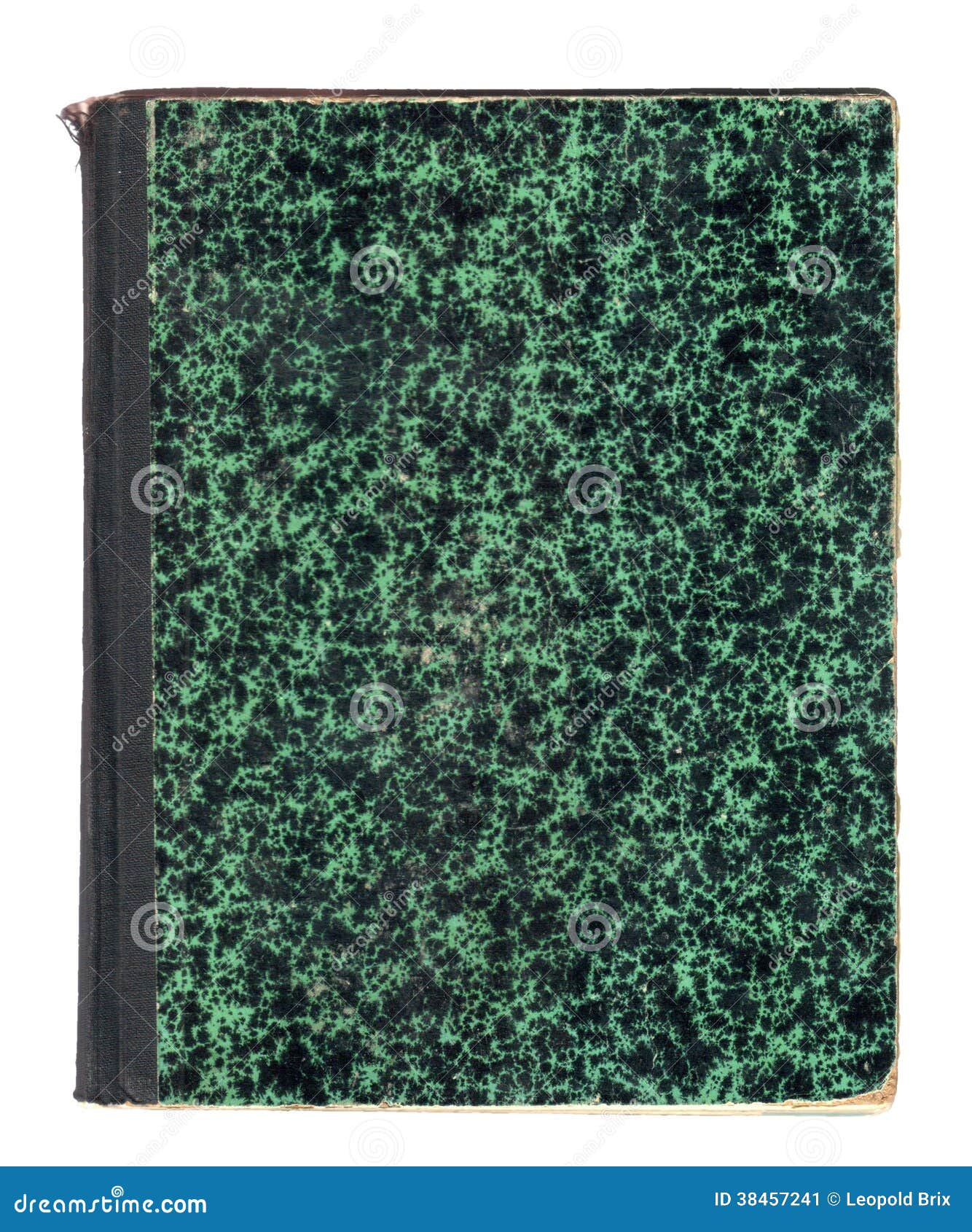 Old Green Patterned Book Cover Stock Image - Image of marmorate, saddle ...