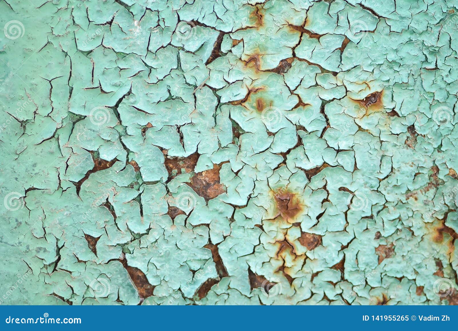 Old Green Rusty Iron Background with Remains of Pieces of Scraps of Old ...