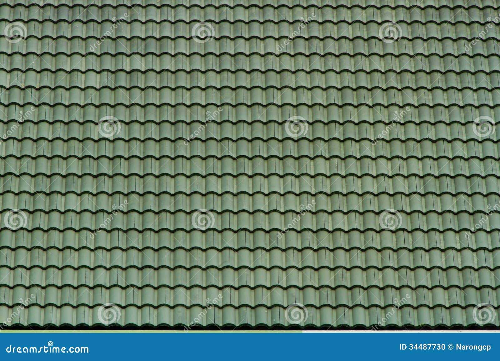 Old Green Tile Roof (pattern Texture) Stock Photo - Image of ...