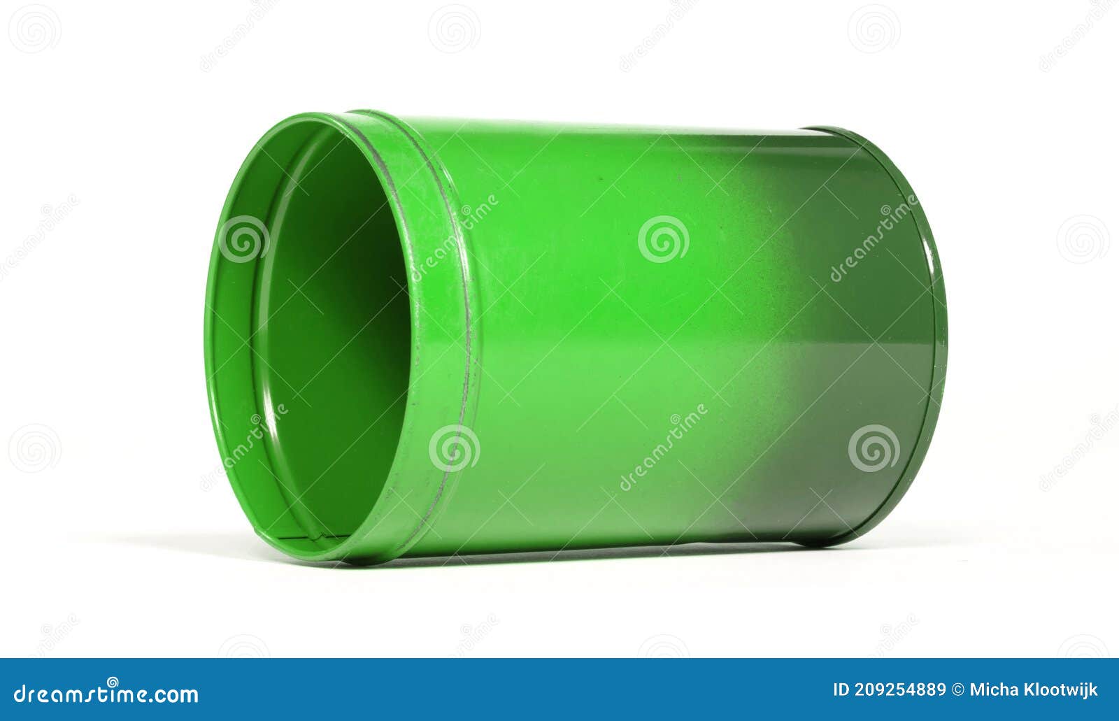 Old Green Tin Can, Isolated on White Stock Image - Image of empty ...