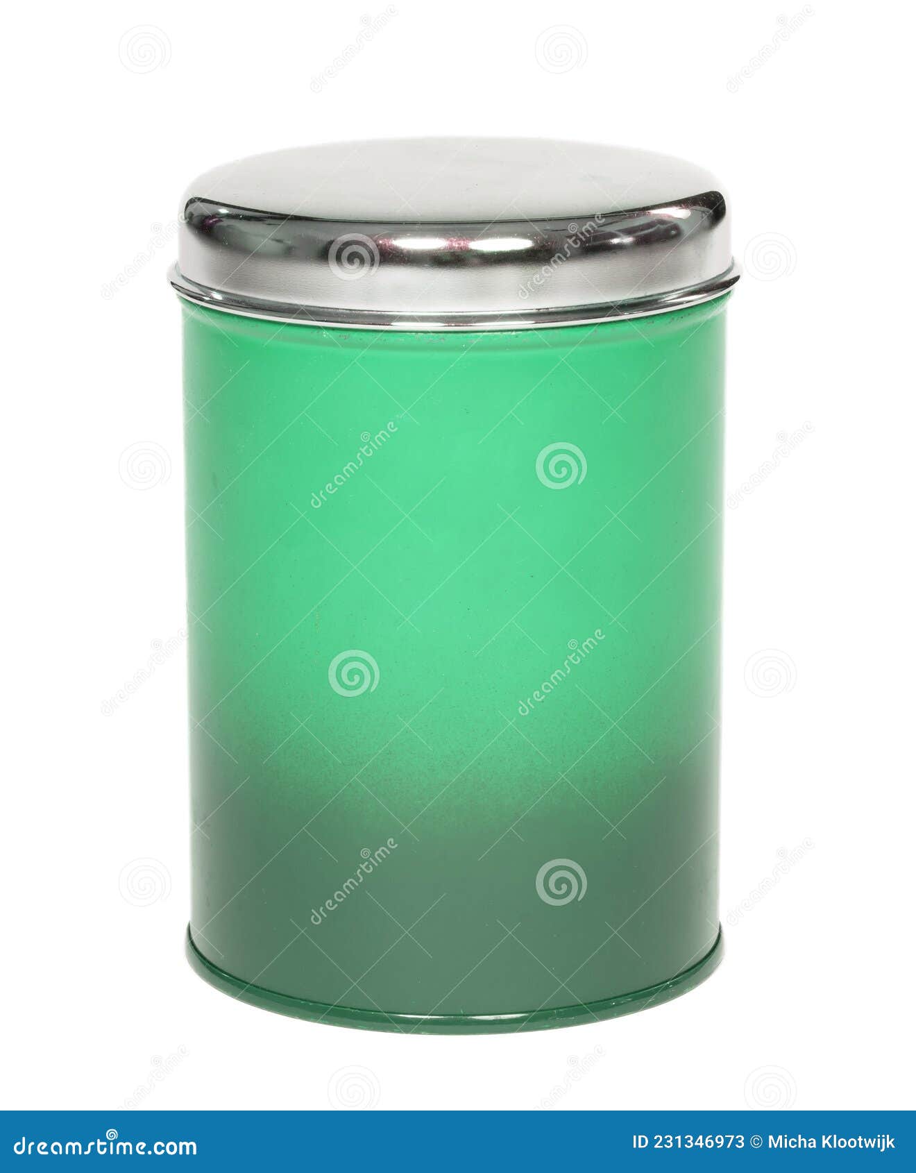 Old Green Tin Can, Isolated on White Stock Image - Image of green ...