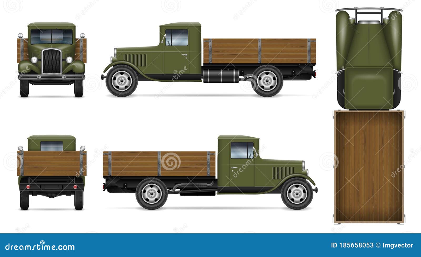 Green Truck Vector Illustration | CartoonDealer.com #68487984