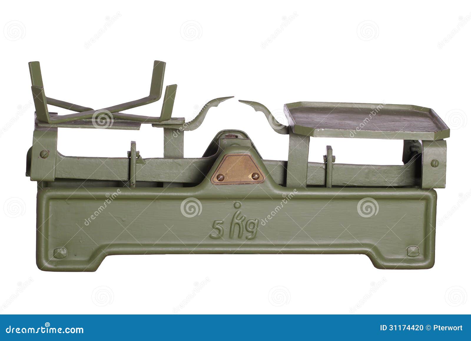 Vintage Green Weight Balance Scale Isolated White Stock Photos - Free ...