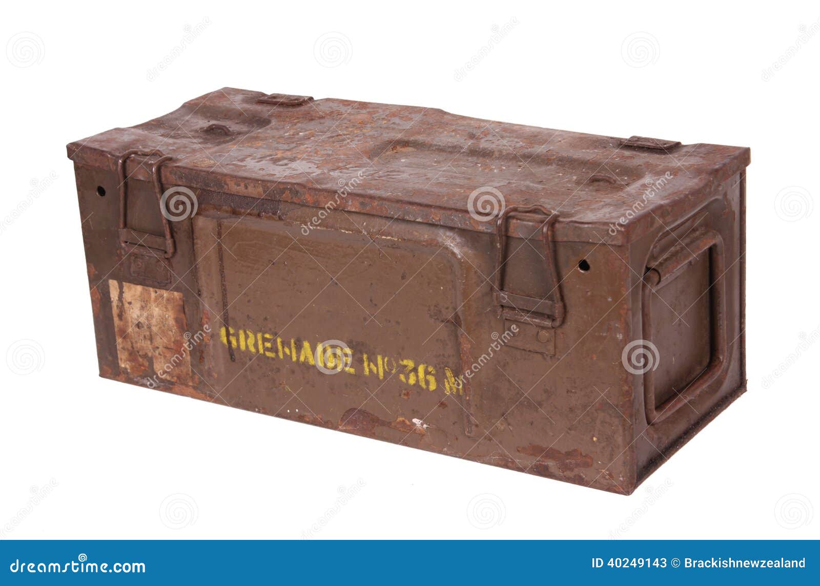 Old Grenade Box stock image. Image of grenade, rusty - 40249143