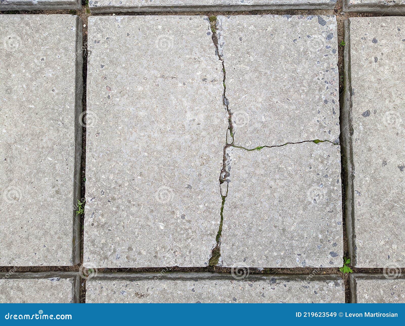 Old and Grey Concrete Slab with Cracks in Daytime Stock Image - Image ...
