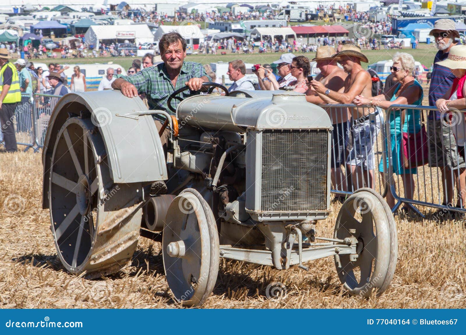 Old Grey Fordson Tractor at Show Editorial Stock Image - Image of ...