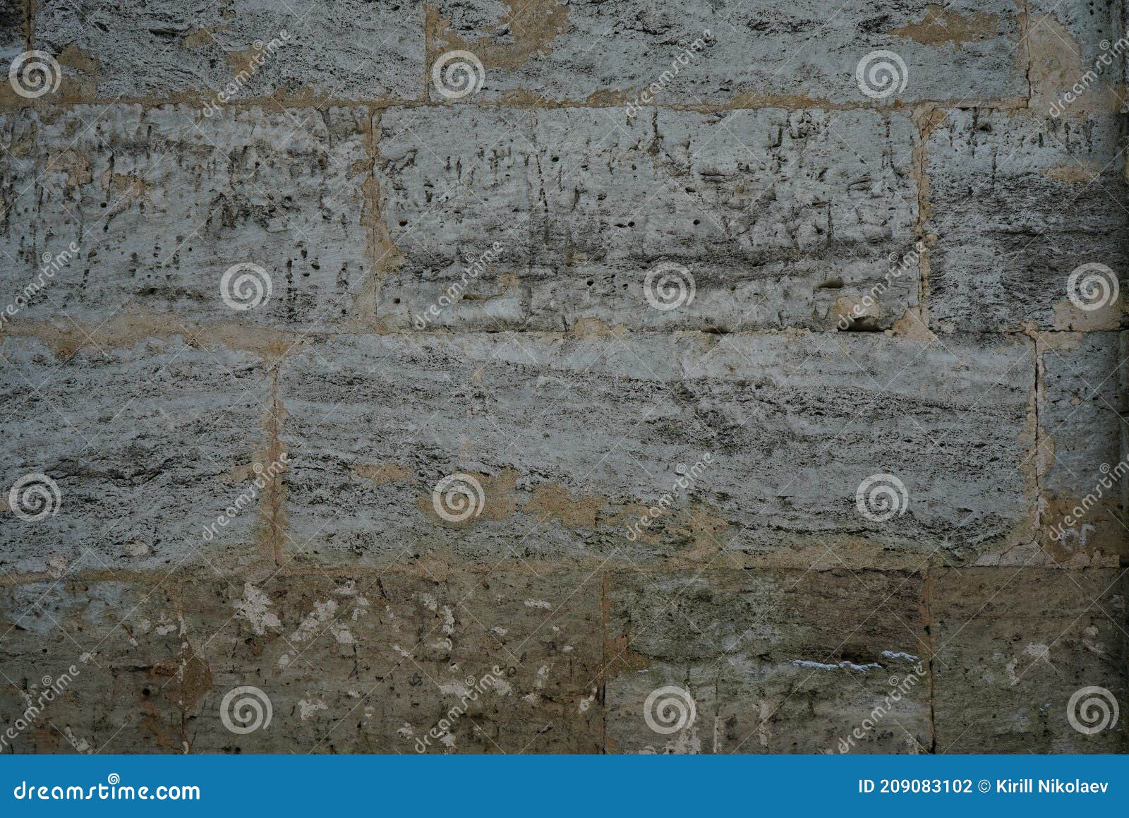 Old Grey Limestone Blocks Wall Background Texture Stock Photo - Image ...