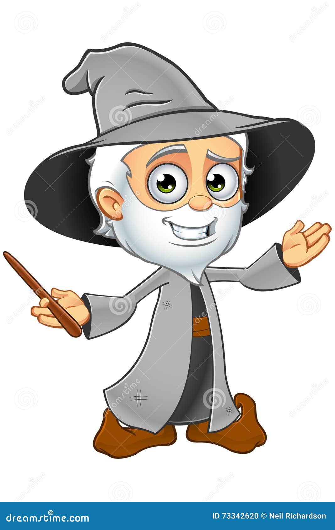 Old Grey Wizard - Presenting Stock Vector - Illustration of mythology ...