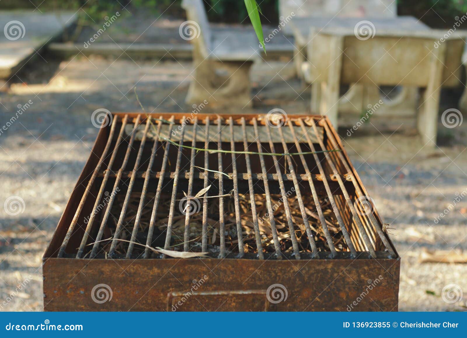 Old Grill that is Not in Use and Rusted Stock Image - Image of grill ...