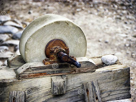 Old grindstone stock photo. Image of stone, grinder, antique - 37550980