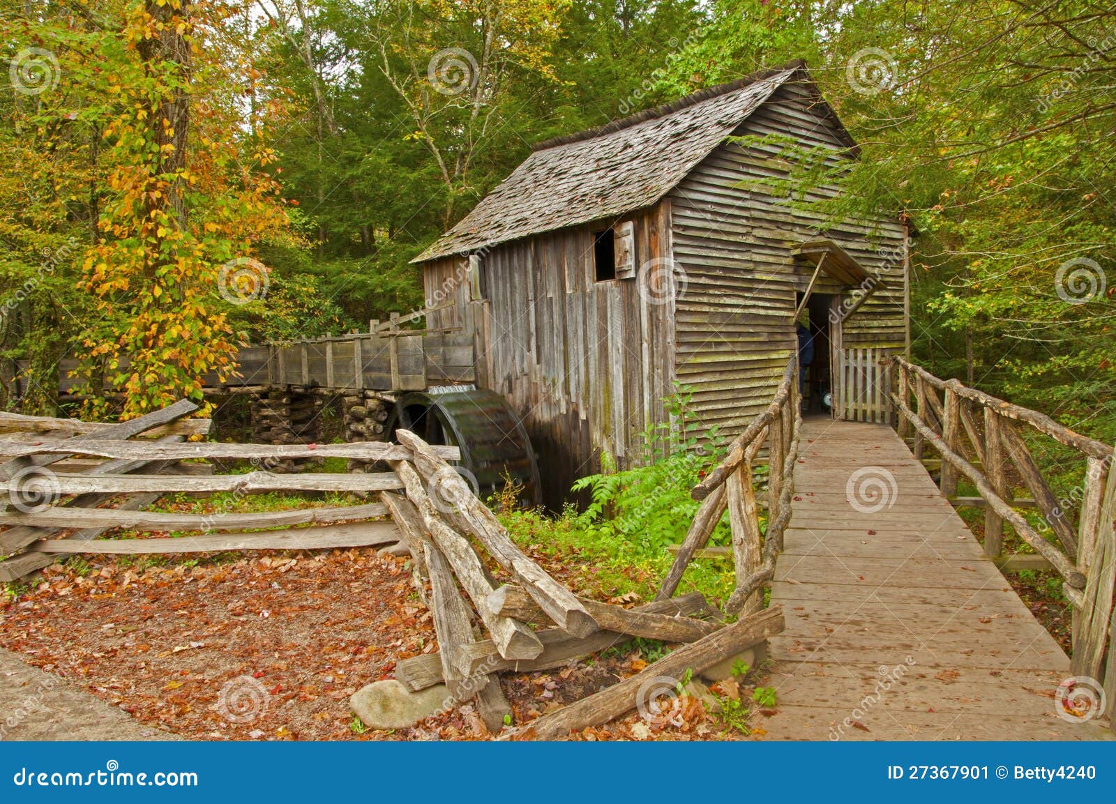 Old Grist Mill in the Fall. Stock Image - Image of fall, nature: 27367901
