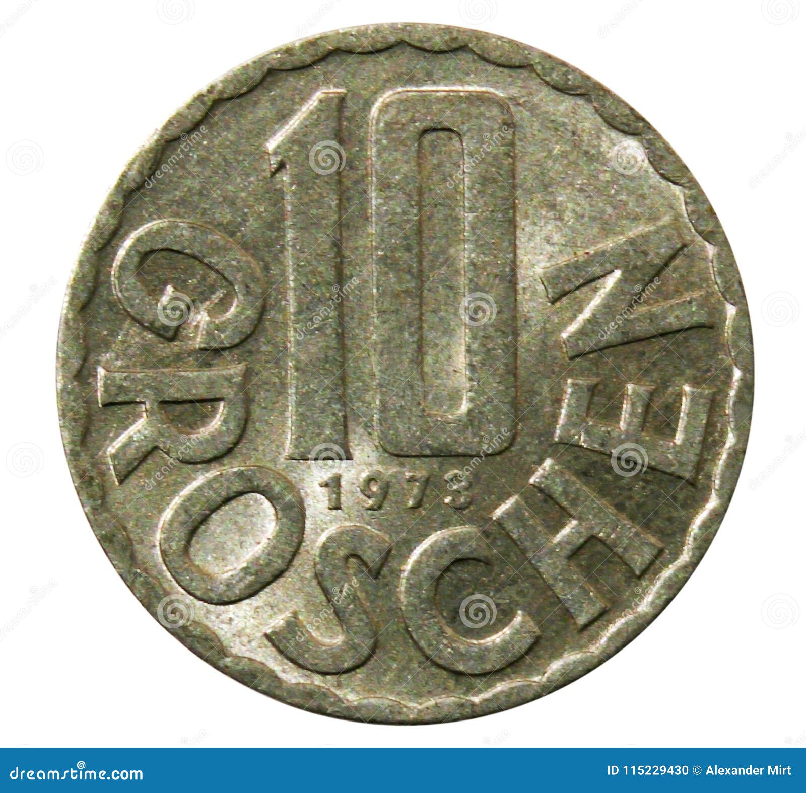 Old 10 Groschen Austrian Coin Stock Photo - Image of groschen ...