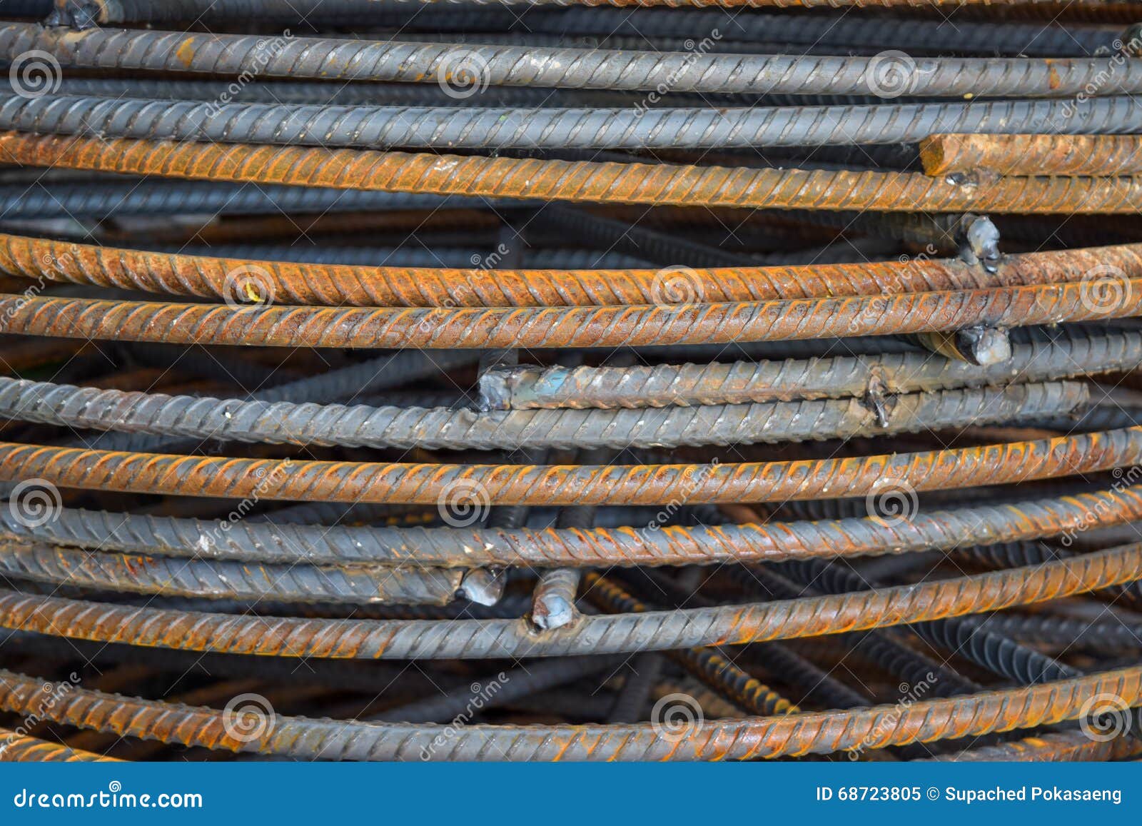 Old Grumge Steel Bar Pile with Rust Stock Image - Image of bend, metal ...