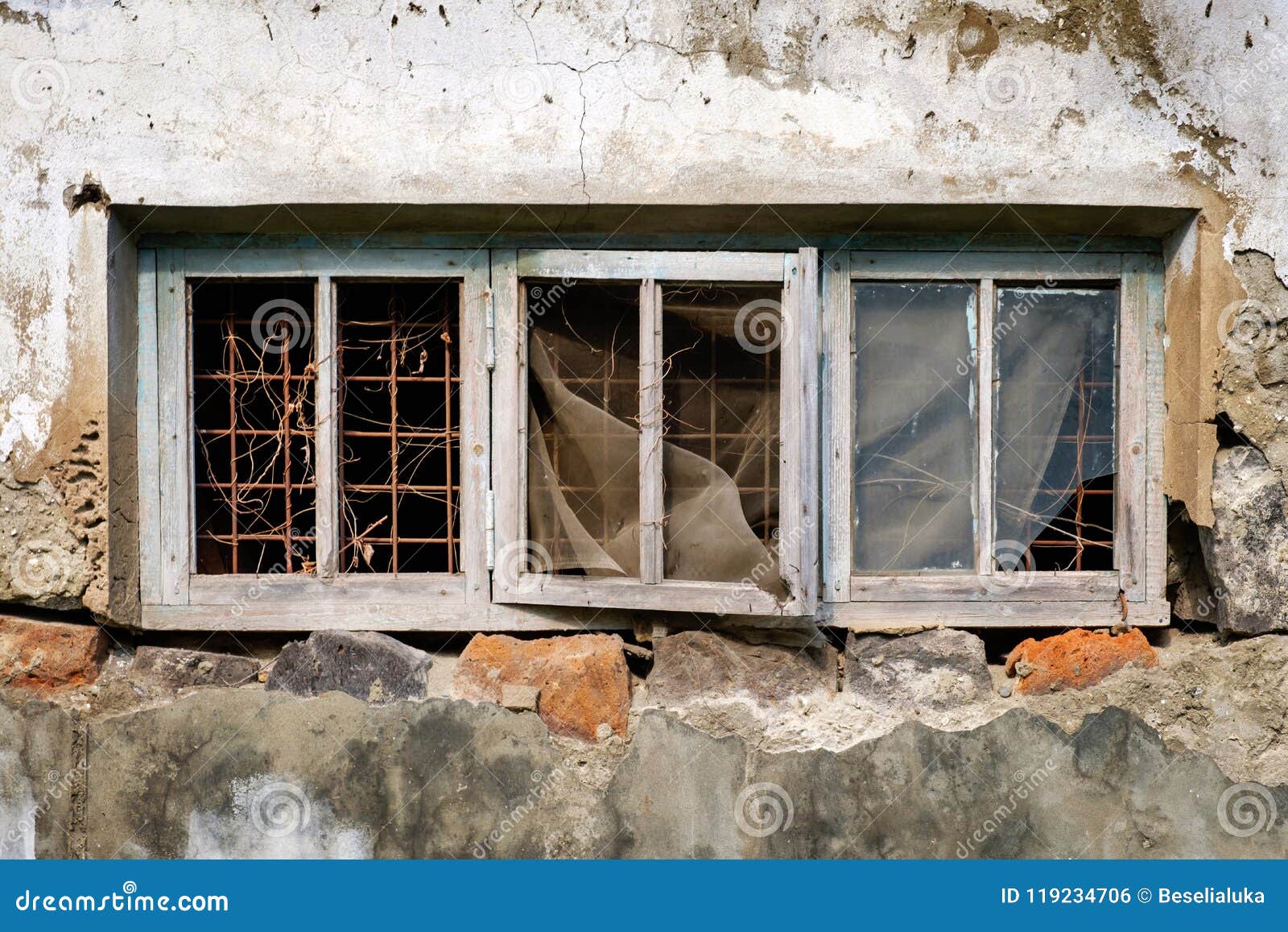 Old window stock photo. Image of ancient, rusty, exterior - 119234706
