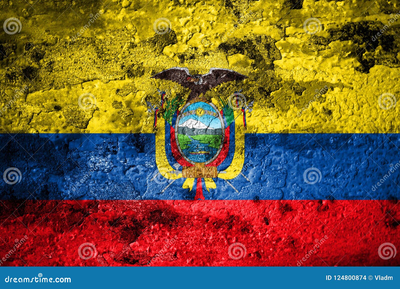 Grunge Ecuador Stamps And Bright Viral Ecuador Map Collage Cartoon ...