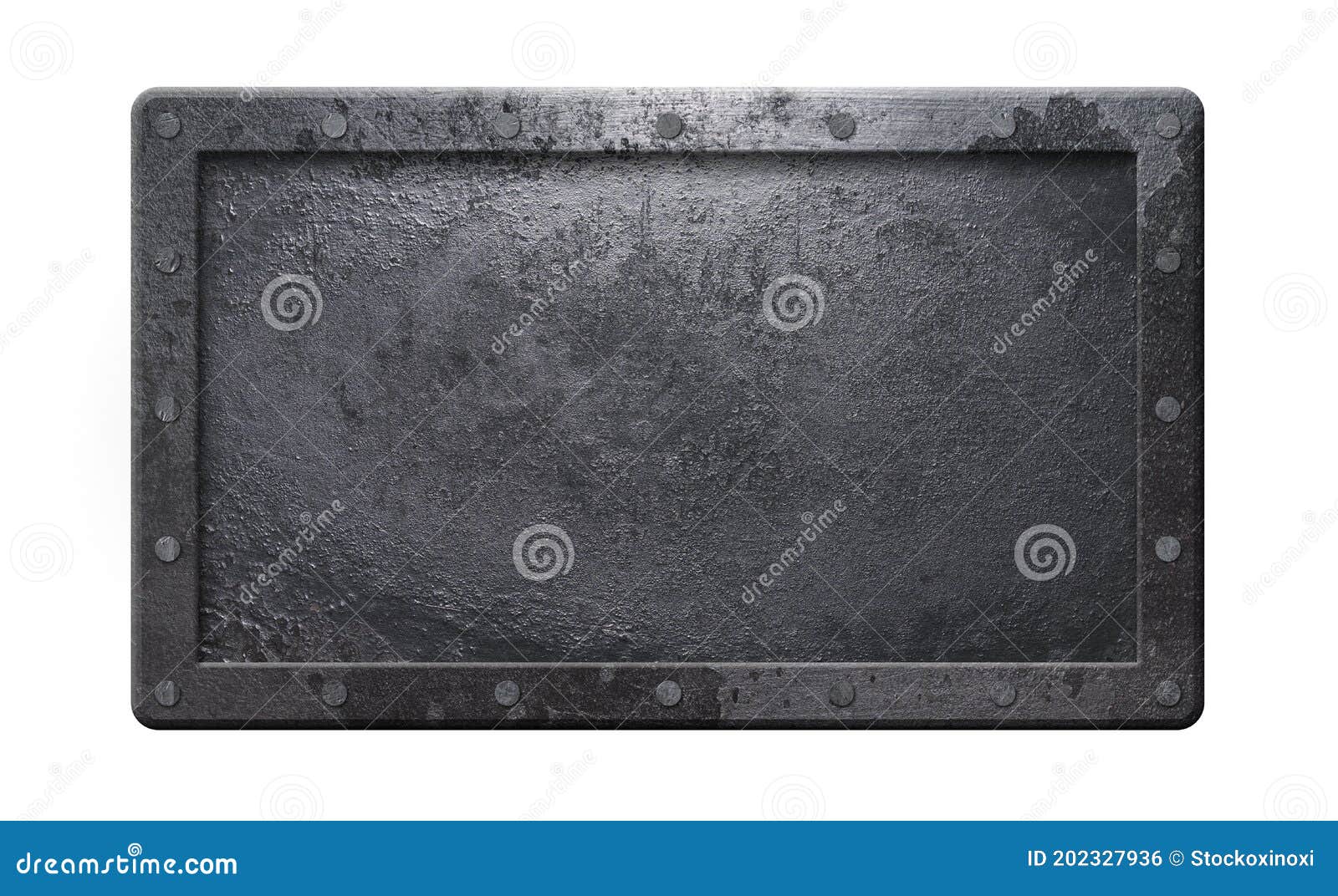 Old Grunge Empty Metal Sign with Frame Stock Illustration ...