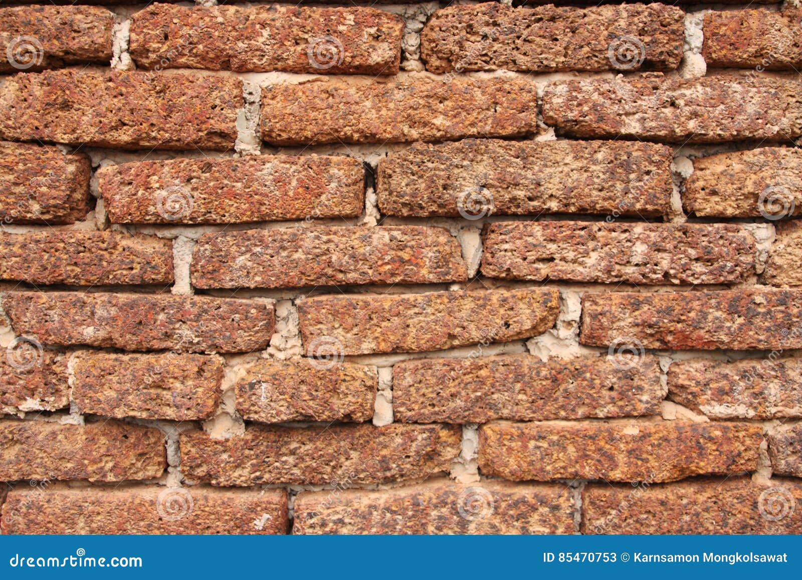 Old Grunge Laterite Brick Wall Texture for Background Stock Image ...