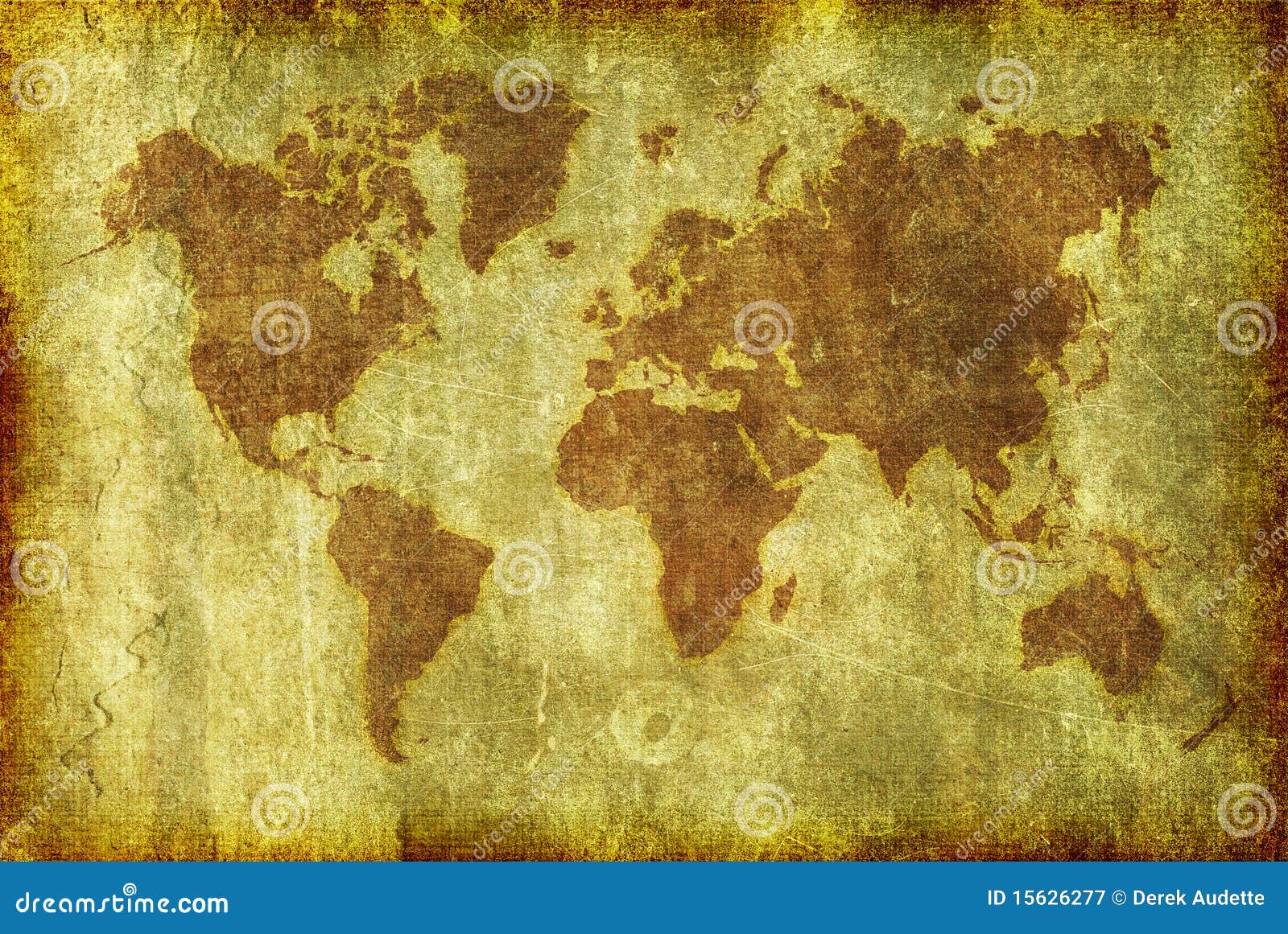 Old Grunge Map of the World Background Stock Illustration ...
