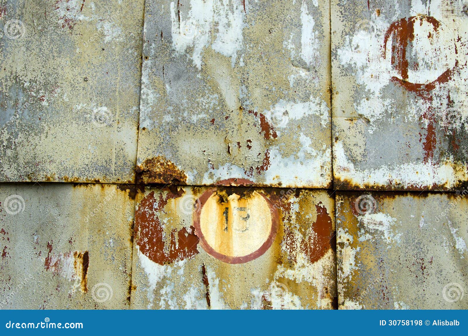 Old and Grunge Metal Tin Painted Background Stock Photo - Image of ...