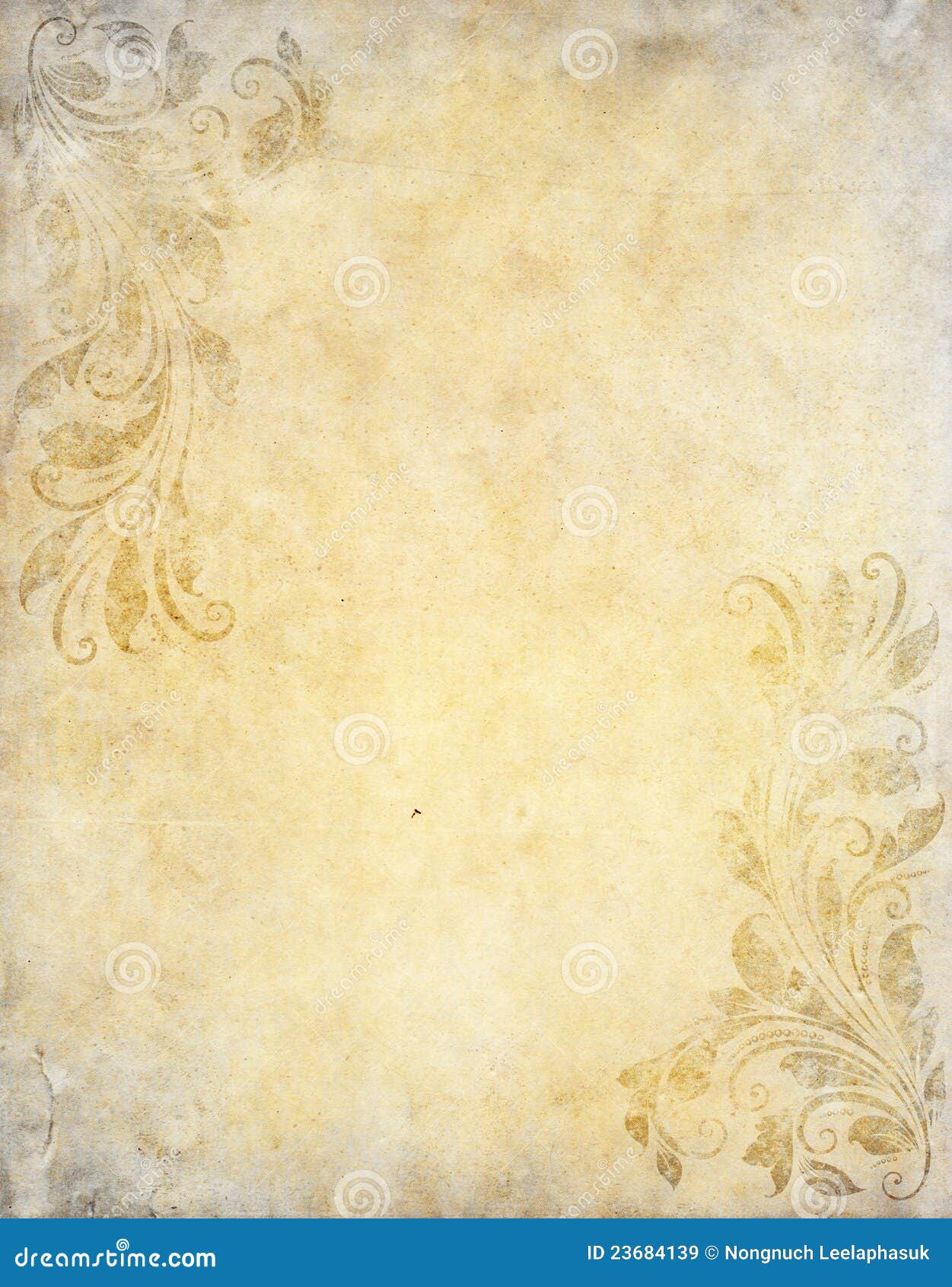 Old Paper Background With Victorian Patterns. Royalty-Free Stock Image ...
