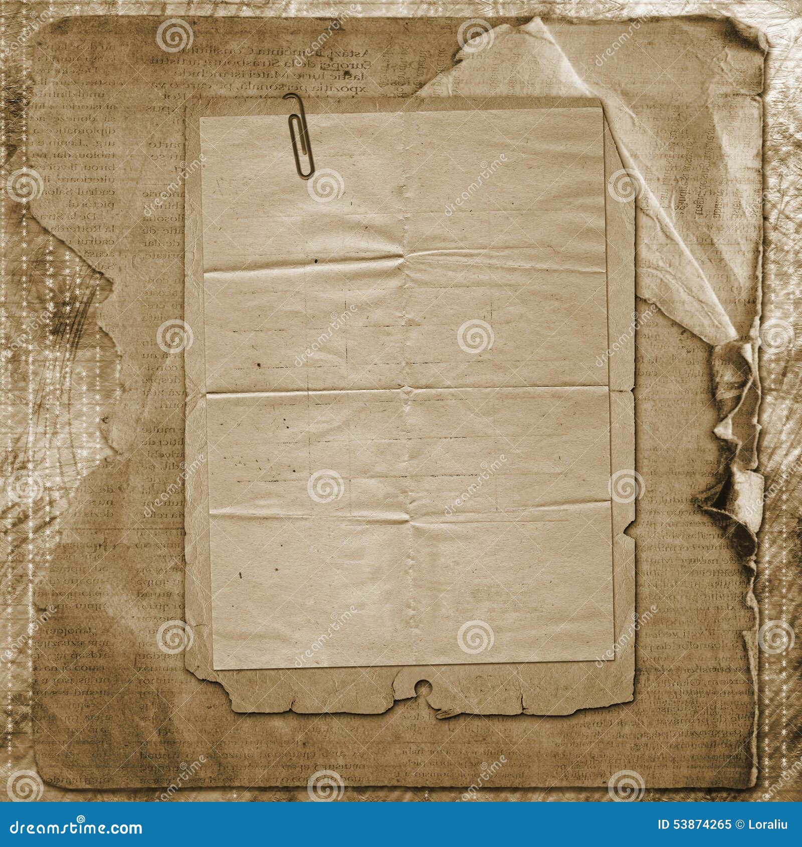 Old Grunge Paper Frames on Ancient Background Stock Image - Image of ...