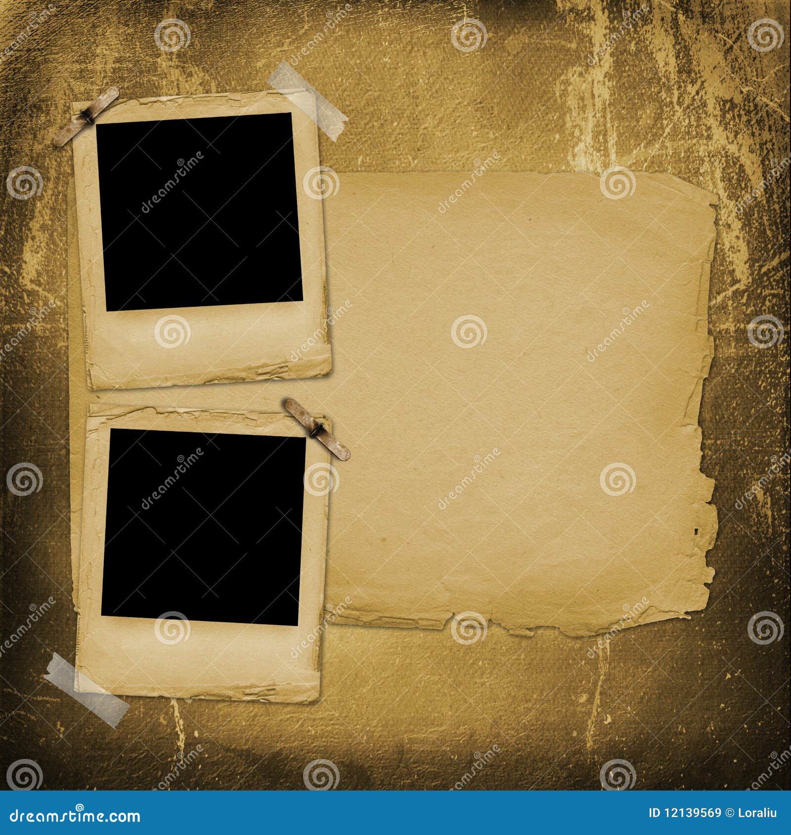 Old Paper Slides For Photos On Notebook Stock Photography ...