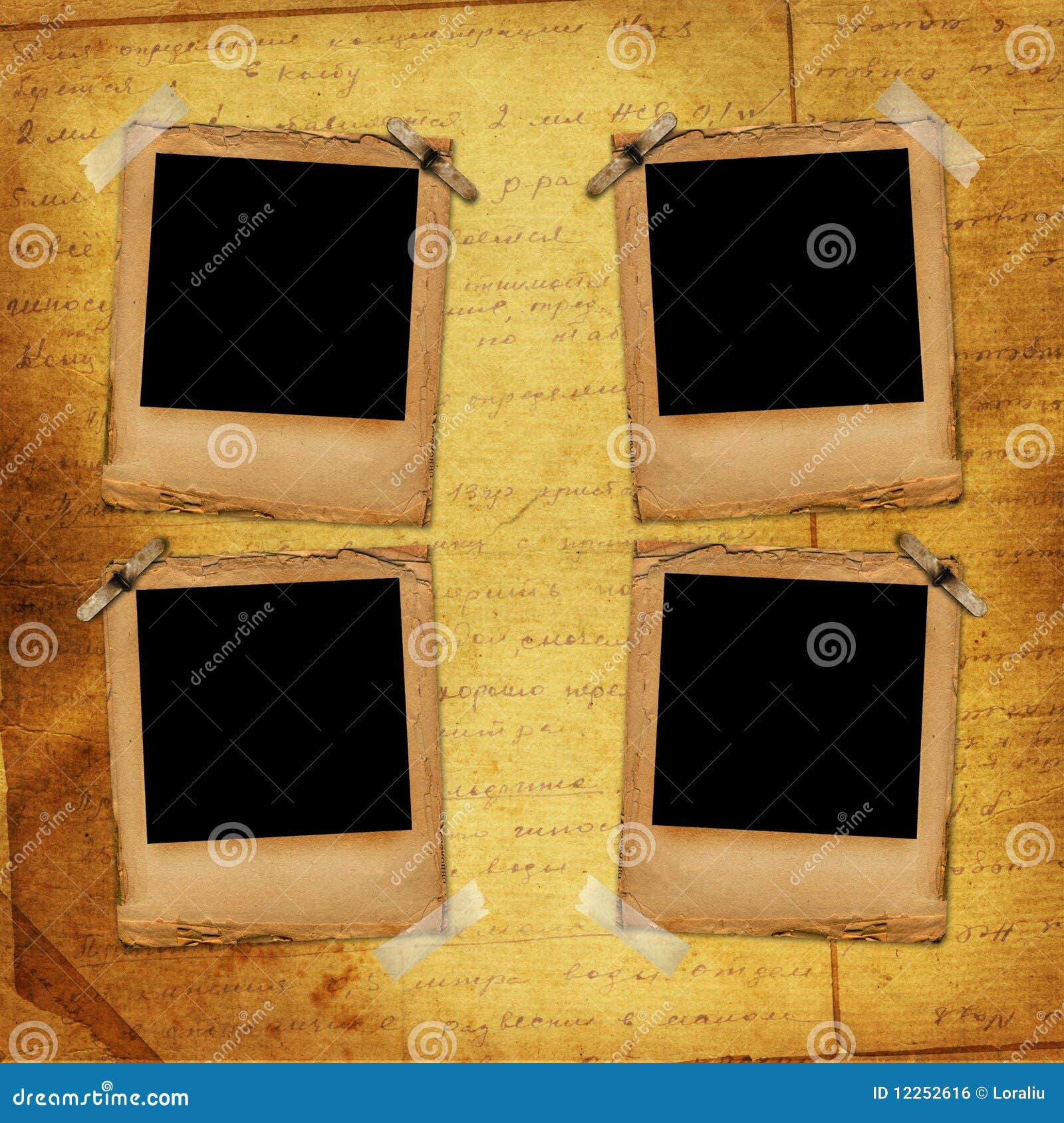 Old grunge paper slides stock photo. Image of retro, memory - 12252616