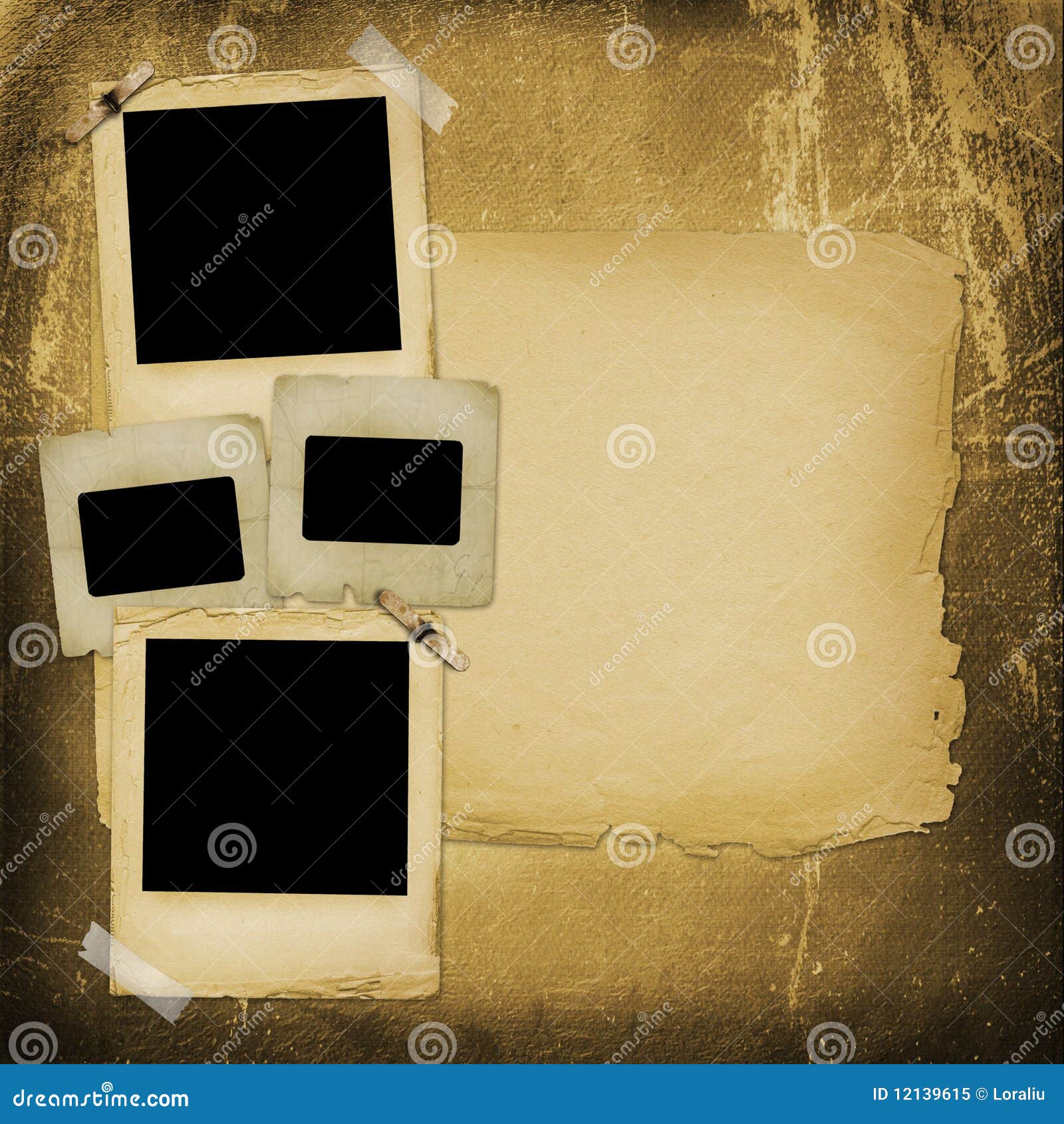 Old Paper Slides For Photos On Notebook Stock Photography ...