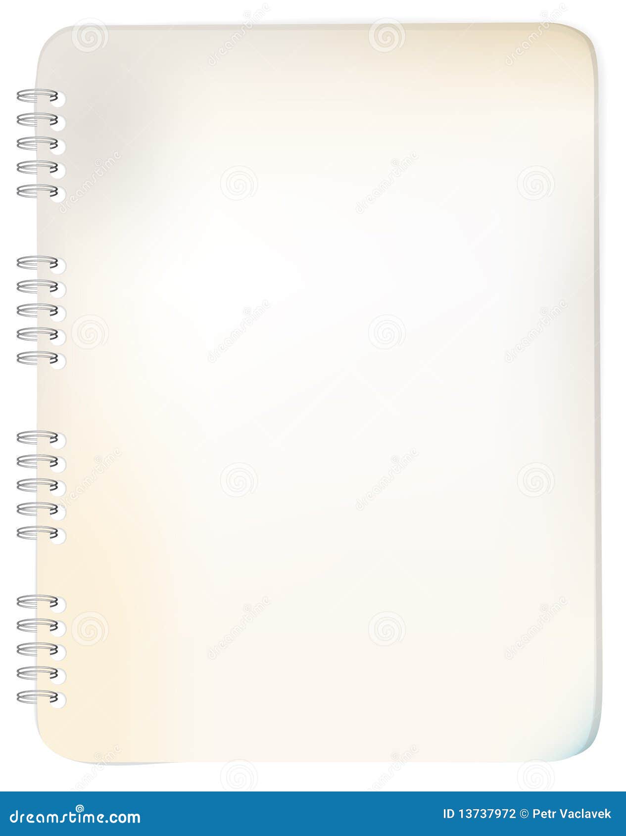 Old Grunge Spiral Bound Notepad Stock Vector - Illustration of ...