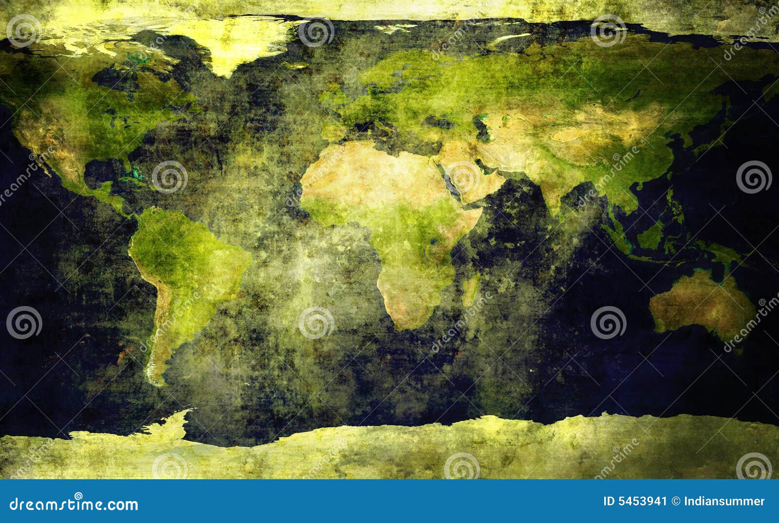 Old, grunge world map stock illustration. Illustration of ancient - 5453941