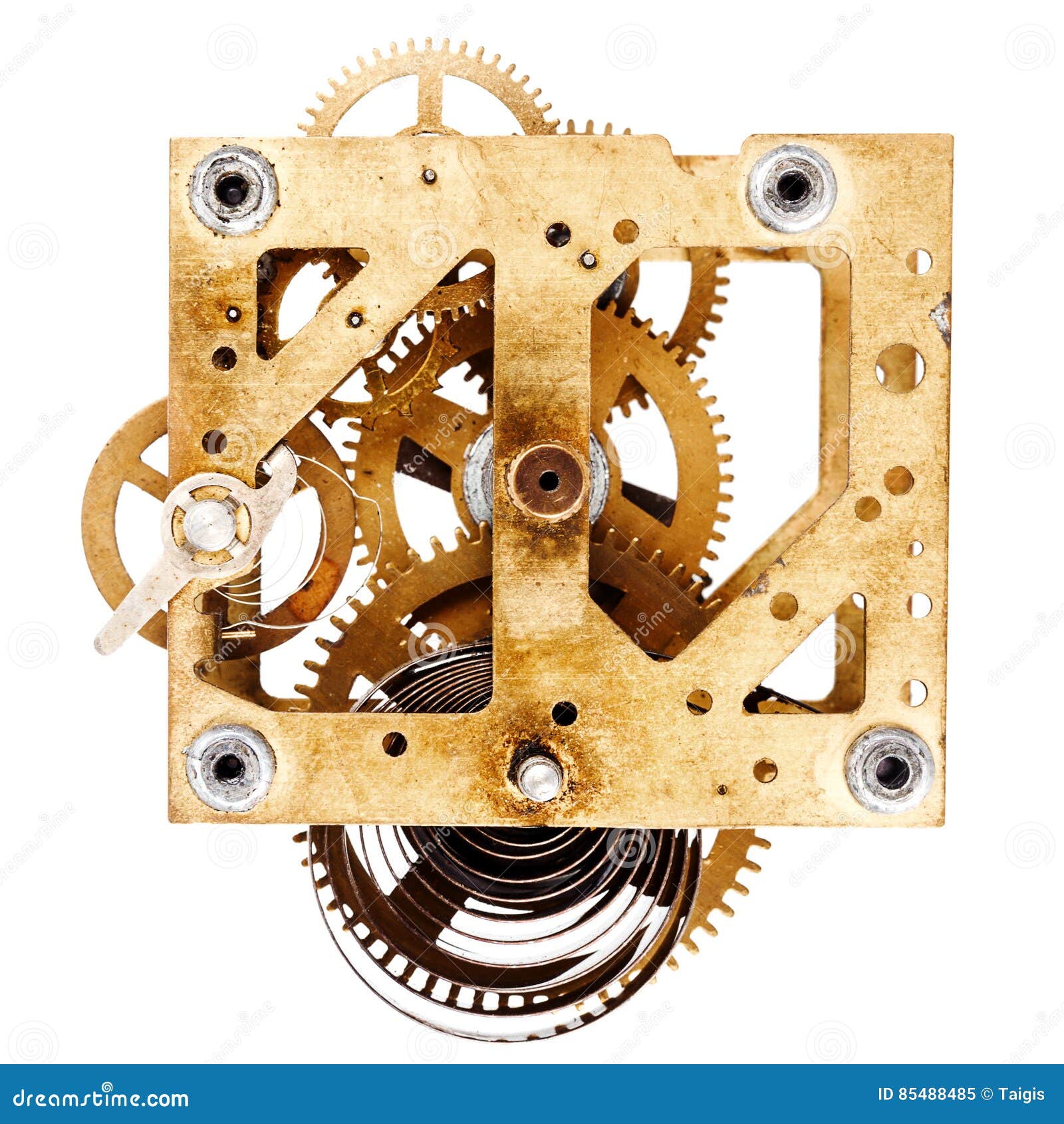 Old grungy clockwork stock image. Image of bronze, brass - 85488485