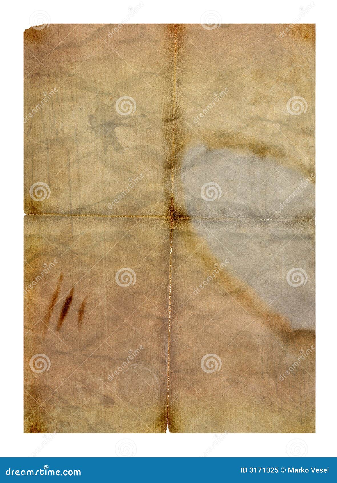 Old grungy folded paper stock illustration. Illustration of artificial ...