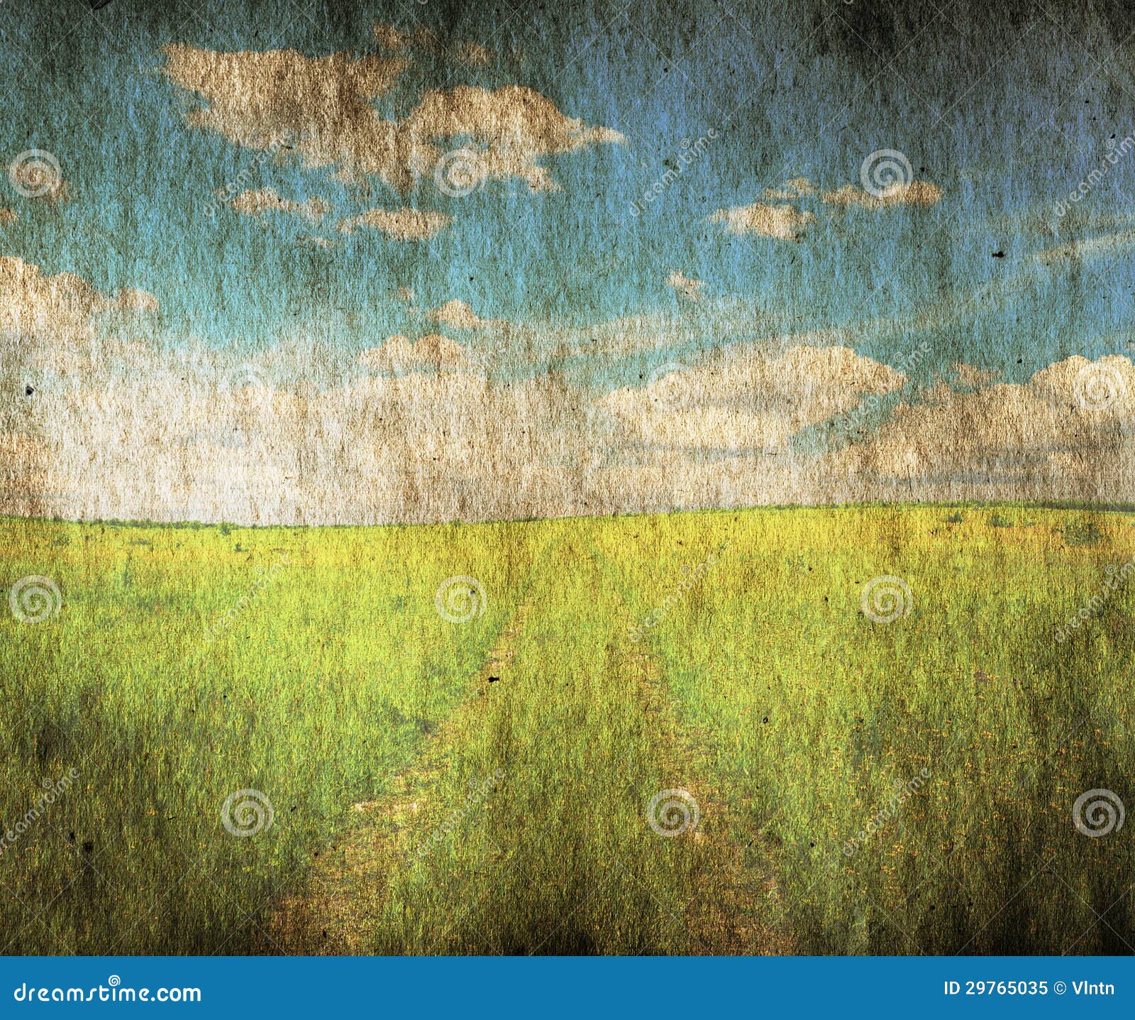 Old grungy illustration stock illustration. Illustration of clouds ...