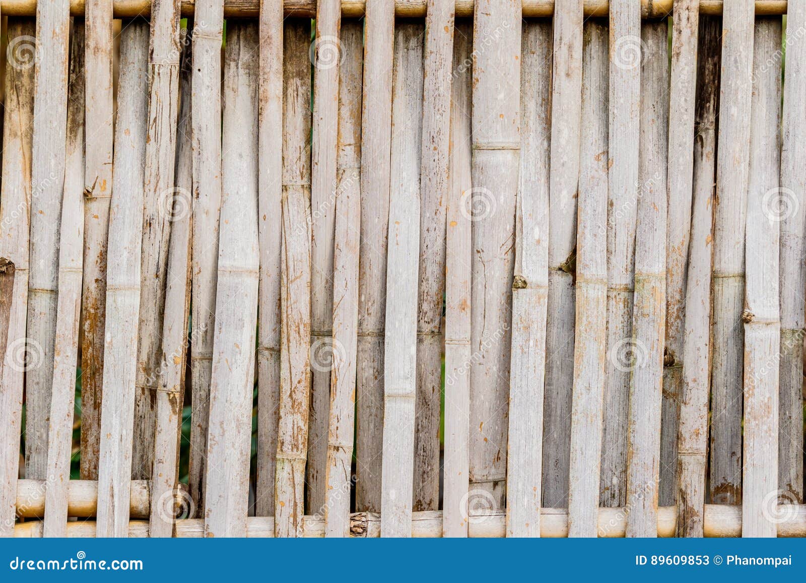 Old Grungy Thai Handcraft of Bamboo Weave Pattern Fence. Stock Image ...