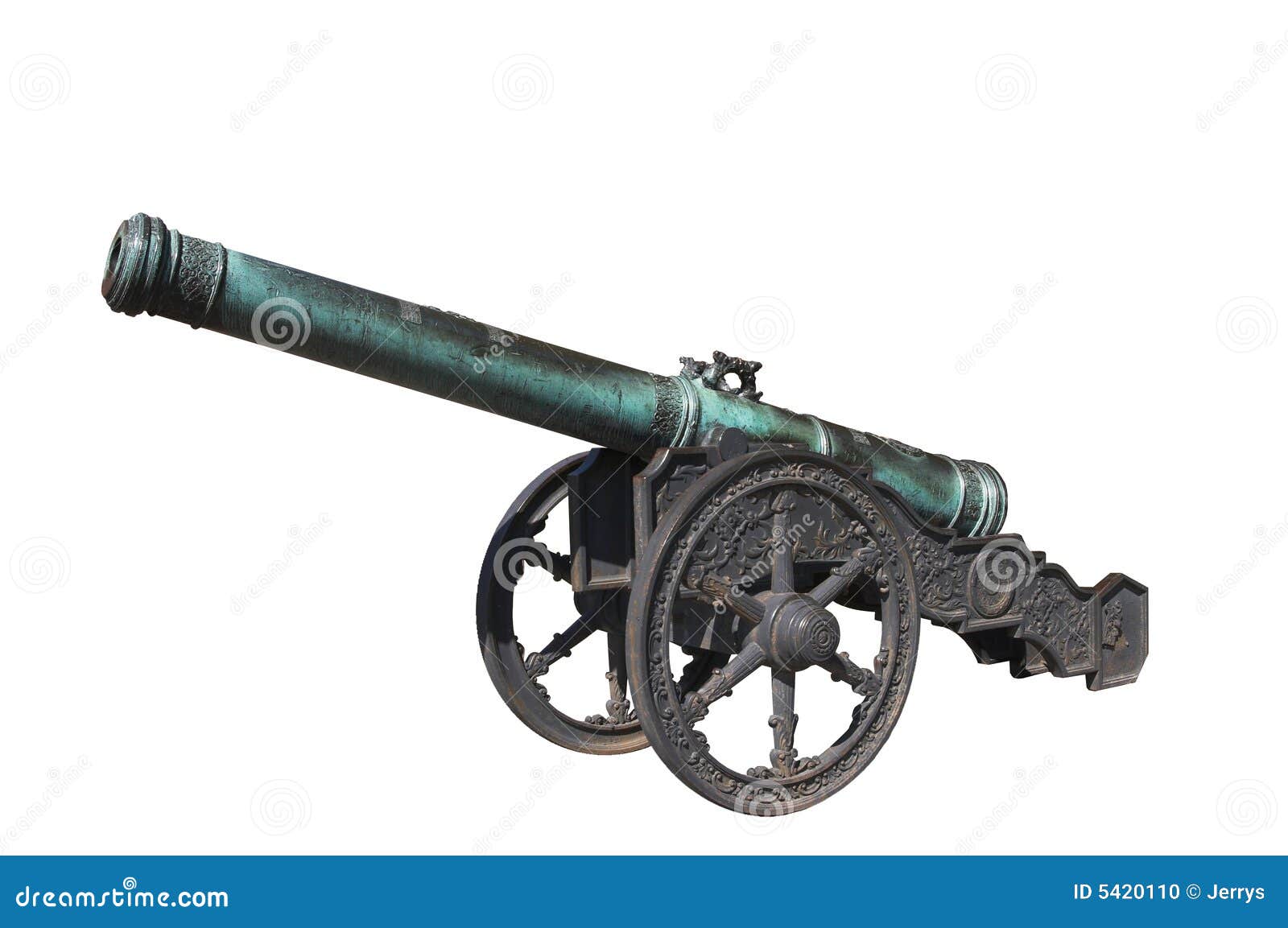 Old gun. stock photo. Image of historical, bronze, fight - 5420110