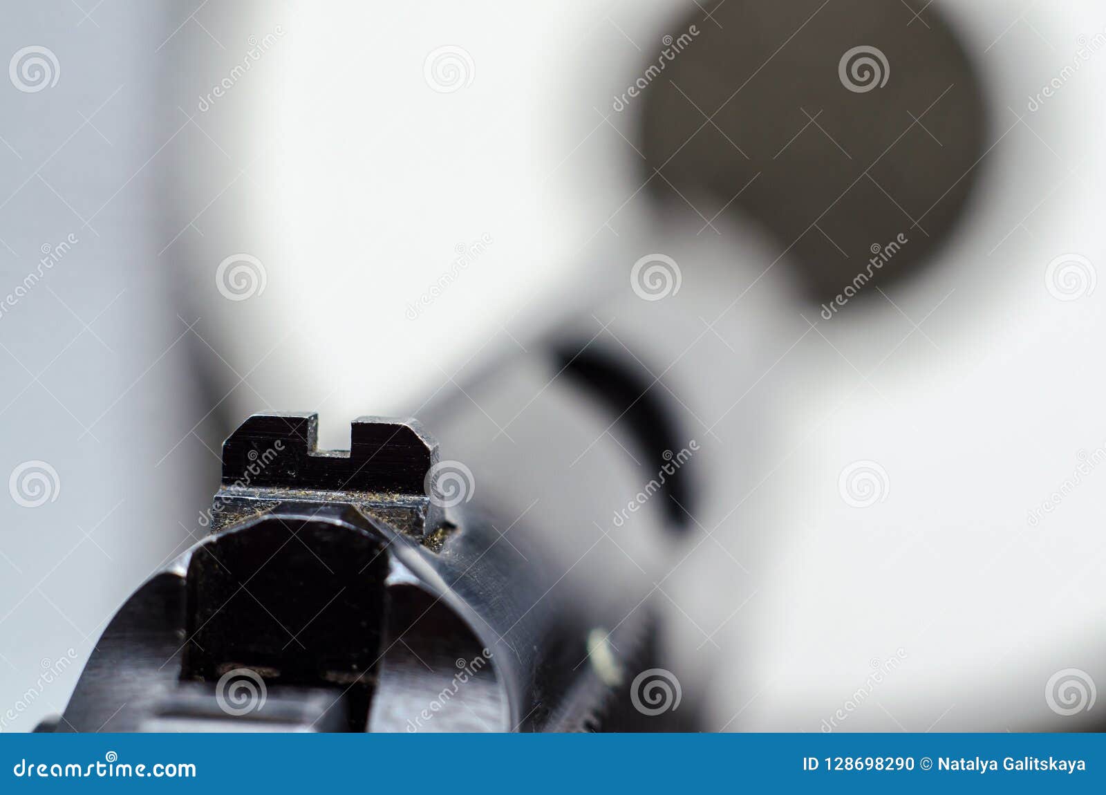An Old Gun Aimed at the Target. Stock Photo - Image of dusty, caliber ...